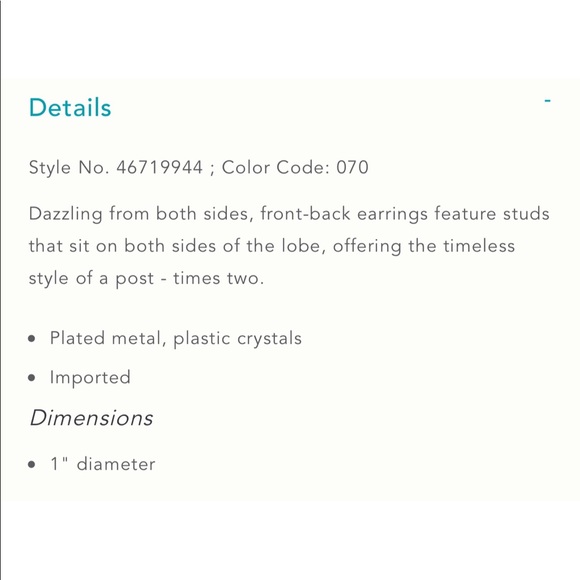 Anthropologie | Jewelry | Anthropologi Floating Star Front Back Earring ...